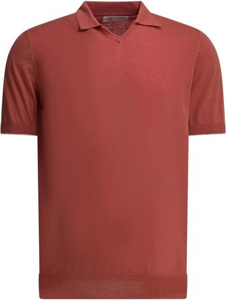 Brunello Cucinelli Homme, Tops, Rouge, Taille: XL Short Sleeve Knit Polo