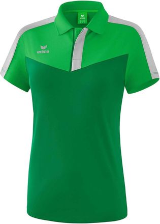 Erima Damen Squad Sport Poloshirt (1112008), fern Green/smaragd/Silver Grey, 42