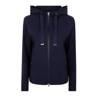 Herno Femme, Sweatshirts et sweats &agrave; capuche, Bleu, Taille: 42 FR Veste Courte