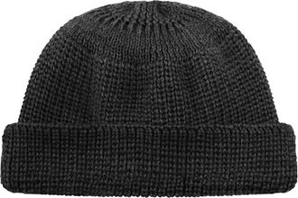 Hanseheld Strickm&uuml;tze Seeb&auml;r GOTS Dockerm&uuml;tze Seemannsm&uuml;tze kurz und flach - Anthrazit | Seemannsm&uuml;tze | GOTSs Zertifiziert | Organic | kbT | Bio | Nachhaltig |