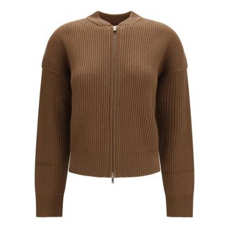 Max Mara Carnet Rippstrick-Cardigan - - Knitwear - Damen - Braun - L
