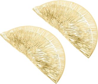 BESPORTBLE TOVINANNA Hohle Tischsets 4 St&uuml;ck Hitzebest&auml;ndig Goldfarbene Tischunterlage mit Dekorativem Muster f&uuml;r Esstisch und Partys