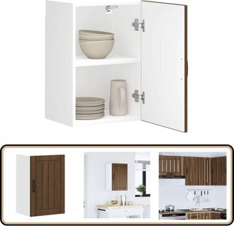 vidaXL Küchen-Hängeschrank Lucca Braun Eichen-Optik Holzwerkstoff - Vidaxl