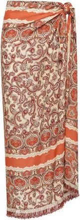 Maliparmi Maliparmi, Femme, Jupes, Beige, Taille: 40/42 FR Sunset Paisley Skirt