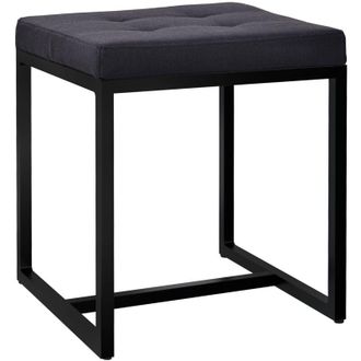 Clp Sitzhocker Barci mit schwarzem Gestell schwarz Stoff