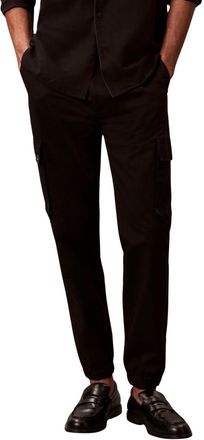 Calvin Klein Herren Cargo Hose Comfort Cotton Skinny Fit, Schwarz (Black), XL