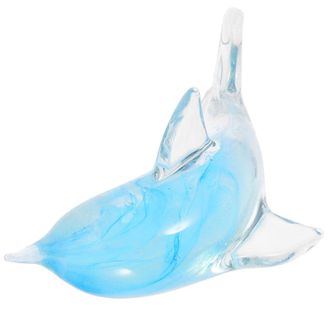 BESPORTBLE Glas Delfin Figurine Kleine Aquarium Deko Glasfigur Skulptur Stabile Glasdeko f&uuml;r Wohnzimmer B&uuml;ro Schreibtisch Dekoratives Meeresmotiv