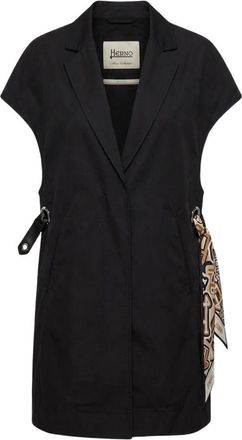 Herno Femme, Vestes, Noir, Taille: 38 FR Robe Blazer Sans Manches