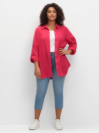 Sheego Klassische Bluse Hemdbluse Langarm