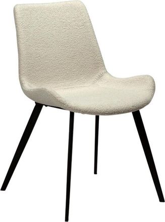 ebuy24 Hype Dan-Form Esszimmerstuhl Boucl&eacute; wei&szlig;