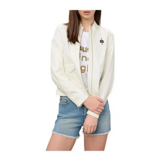 Blauer Femme, Vestes, Blanc, Taille: 42 FR Korean Collar Cotton Jacket