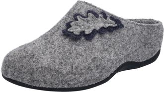 Josef Seibel Damen Pantoffeln Cholet 05,Weite H (Weit),Wechselfu&szlig;bett,drinnen,daheim,zuhause,Filz-Pantoffeln,Herbst,Winter,grau,42 EU
