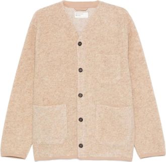 Universal Works cardigan à poche plaquée - FAWN