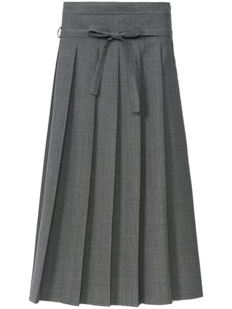 Fabiana Filippi jupe &agrave; carreaux - Gris