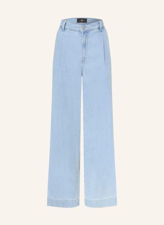7 For All Mankind Wide Leg Jeans Hana blau