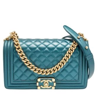 Chanel Pre-owned Boy Flap Bag - Femme - Pre-owned - Vert - Taille: ONE Size