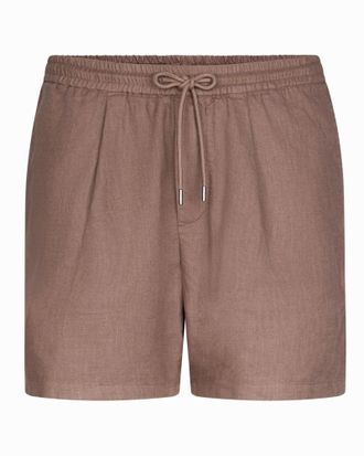 Profuomo Leichte Shorts aus Leinen und Baumwolle mit Bundfalte, Loose Fit in