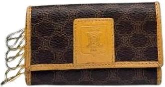 Celine unisex, Pre-owned, Brun, Taille: ONE Size Porte-cl&eacute;s en cuir Pre-owned