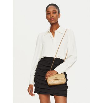 Tory Burch Handtasche Tory Burch Kira Diamond Quilt Pave Mini Flap Bag 161913 Beige