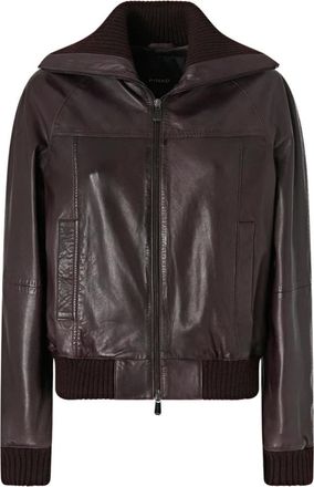 Pinko Pinko - Bluma Bomber Jacket - Femme - Vestes - Brun - Taille: 42 FR