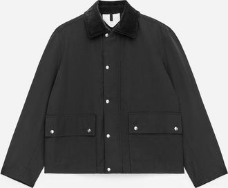 Arket Gewachste Jacke Aus Nylon Und Baumwolle -Schwarz