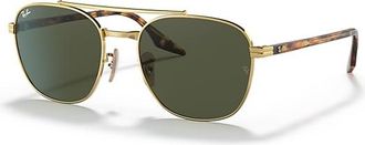 Ray-Ban Rb3688 Sonnenbrillen Gelbe Havana Vintage Fassung Grün Glas 55-19