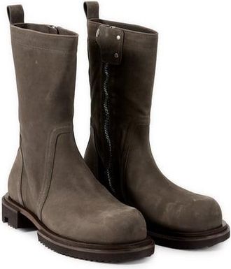 Rick Owens Bottines zip crant&eacute;es en cuir