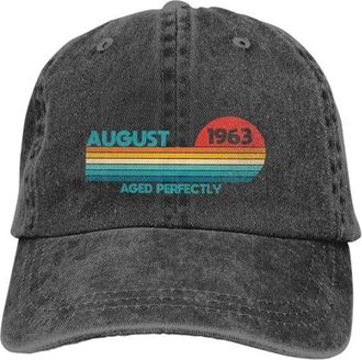 Generic Casquette de baseball couleur pure papa chapeaux ao&ucirc;t 1963 r&eacute;tro coucher de soleil 60e anniversaire chapeau essentiel pour femmes chapeau pare-soleil 