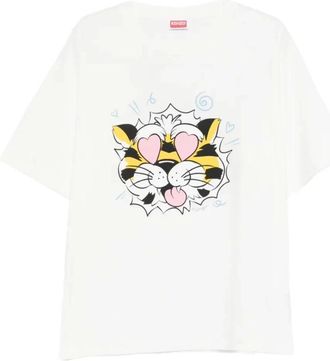 Kenzo Homme, Tops, Blanc, Taille: M T-shirt Oversize