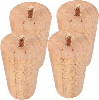 Artibetter 4stücke Holzfüße Für Möbel Ersatzbeine Aus Massivholz Zum Anschrauben Runde Tischbeine Für Sofas Stühle Kommoden Und Fernsehständer Stabile Möbelbeine