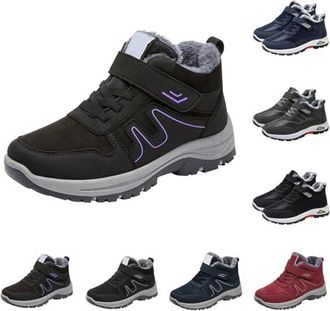 Generic Chaussures dhiver pour femme - Doubl&eacute;es - Bottes de neige chaudes - Chaussures de trekking - Antid&eacute;rapantes - Chaussures de sport - Chaussures de rand