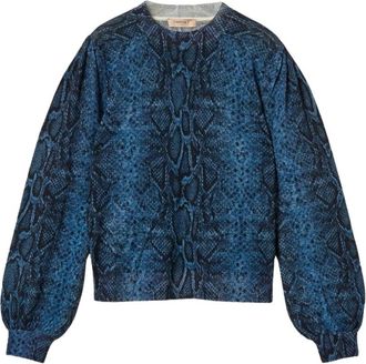 Twinset Python Print Pullover - - Knitwear - Damen - Blau - M