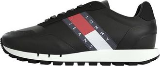 Tommy Hilfiger Tommy Jeans Homme Baskets de Running Retro Chaussures de Sport, Noir (Black), 44 EU