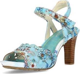 Laura Vita Sandales Mode Femme Albane 51, Pointure:39 EU, La Couleur:Bleu