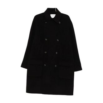 Paolo Pecora Homme, Manteaux, Noir, Taille: M Manteau crois&eacute;