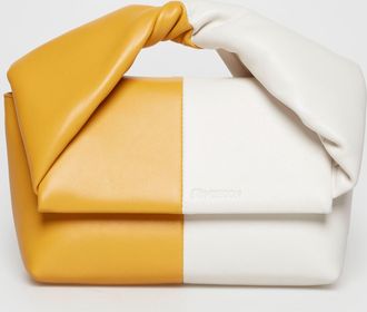 J.W.Anderson Sac Twister Midi Cuir Mustard Cream