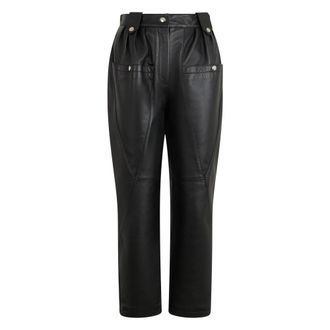 Moschino Raffinierte Lederhose - - Trousers - Damen - Schwarzk - S