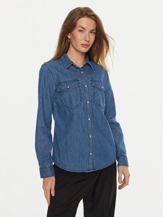 Sisley Jeanshemd 5FV6LQ028 Blau Regular Fit
