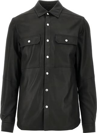 Rick Owens buttoned long-sleeve overshirt - Schwarz