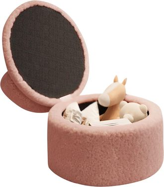 Generico Fu&szlig;hocker - Fu&szlig;hocker mit Aufbewahrung, Fu&szlig;st&uuml;tze aus Pl&uuml;sch mit R&uuml;ckenlehne, f&uuml;r Sofa, Zuhause, Wohnzimmer, Schlafzimmer, Eingang, Make-up, Lesen, Sc