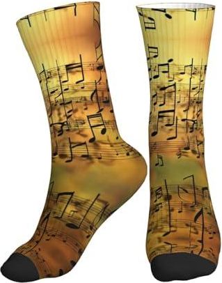 Generic Renforcées Homme Chaussettes Note De Musique Socquettes De Sport Classiques Chaussettes De Sports Pour Cyclisme Femme Yoga 40Cm