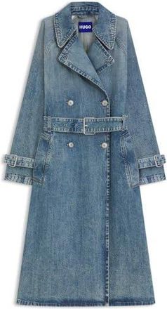 HUGO BOSS Garena_2_b Manteau en Jean, Bleu Clair 436, XL Femmes