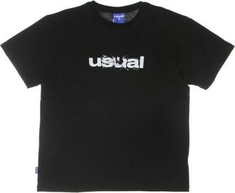 Usual Schwarzes Hammer Tee Kurzarm T-Shirt - - Tops - Herren - Schwarzk - XL