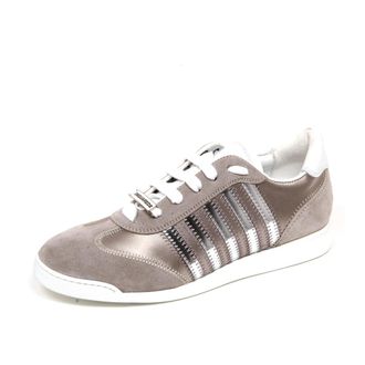 Dsquared2 Grau/Silber Wildleder/Satin Laufschuh - - Shoes - Damen - Grau - 37 1/2 EU