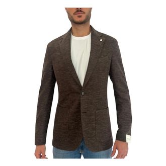 L.B.M. 1911 L.b.m. 1911, Homme, Vestes, Brun, Taille: 3XL Giacca monopetto
