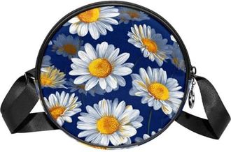 Generic Sac &agrave; bandouli&egrave;re circulaire pour femme, petit sac &agrave; bandouli&egrave;re avec fermeture &eacute;clair, bretelles r&eacute;glables, sac &agrave; main rond d&eacute;contract&eacute; pour femmes e