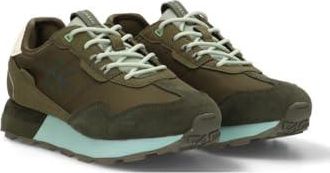 Generico Chaussures en cuir et toile, avec lacets, semelle moelleuse, semelle en caoutchouc, l&eacute;g&egrave;re, vert, 43 EU