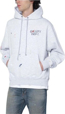 Gallery Dept. Homme, Sweatshirts et sweats &agrave; capuche, Gris, Taille: L GD Paint Logo Sweat &agrave; capuche