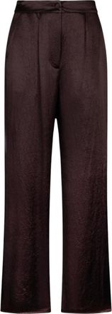 Liu Jo Femme, Pantalons, Brun, Taille: 44 FR Pantalons en satin avec fentes
