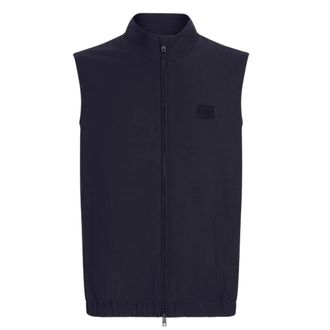Dolce & Gabbana Midnight Blue Logo Plaque Vest - - Jackets - Herren - Blau - L